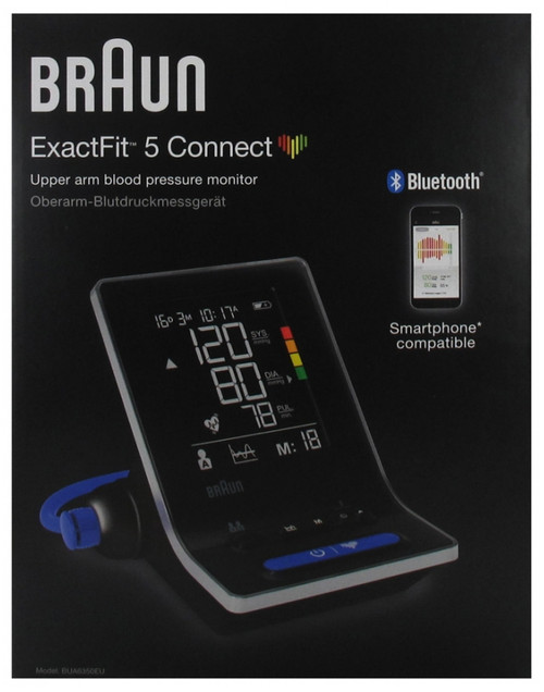 Braun ExactFit 5 Connect Upper Arm Blood Pressure Monitor BUA6350 - Steych