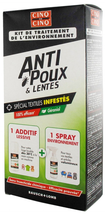 Cinq sur Cinq Natura Anti-Lice and Nits Environment Treatment Kit - Steych