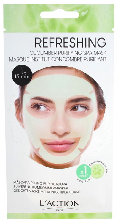 L'Action Paris Cucumber Purifying Spa Mask 1 Mask - Steych