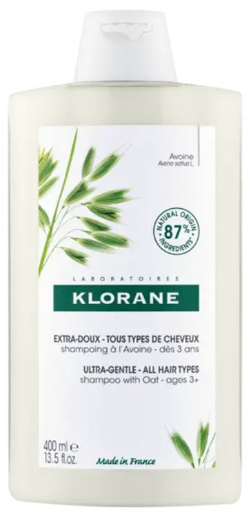 Klorane Ultra-Gentle - All Hair Types Shampoo with Oat Milk 400ml - Steych