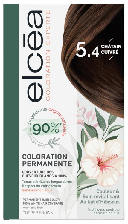 Elcéa Permanent Expert Hair Color - Hair Colour: 5.4 Coppery Brown - Steych