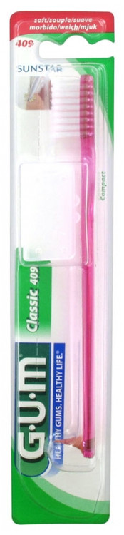 GUM Toothbrush Classic 409 - Colour: Pink - Steych