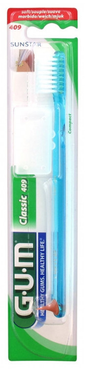 GUM Toothbrush Classic 409 - Colour: Turquoise - Steych
