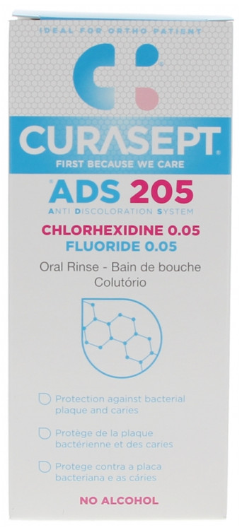 Curasept ADS 205 Mouthwash Chlorhexidine & Fluoride 200ml - Steych