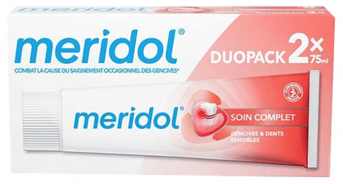 Meridol Toothpaste Complete Care Gums & Sensitive Teeth Lot of 2 x 75ml ...