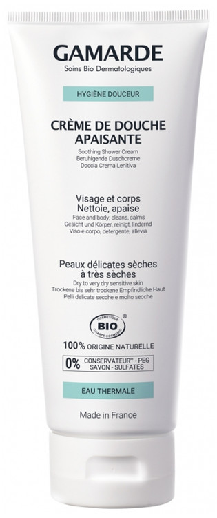 Gamarde Organic Gentle Hygiene Soothing Shower Cream 200ml - Steych