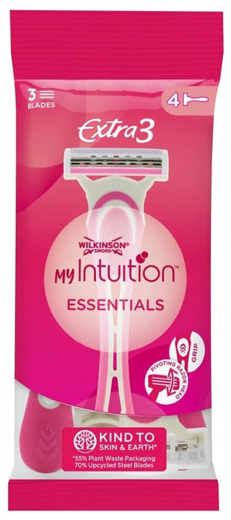 Wilkinson MyIntuition Extra 3 Essentials 4 Disposable Razors - Steych