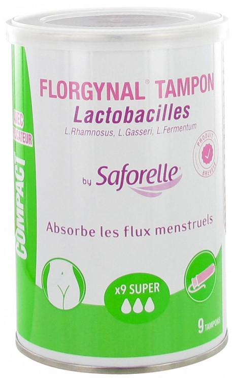 Saforelle Florgynal Compact Applicator Tampon 9 Super - Steych