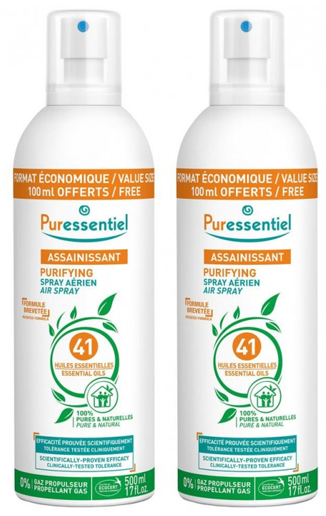 Puressentiel Purifying Air Spray with 41 Essential Oils 2 x 500ml - Steych