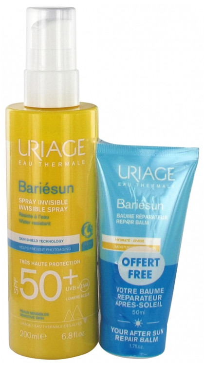 Uriage Bariésun Invisible Spray Very High Protection SPF50+ 200ml + Repair Balm 50ml Free - Steych