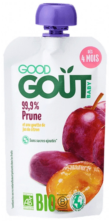 Good Goût Organic Plum From 4 Months 120g - Steych