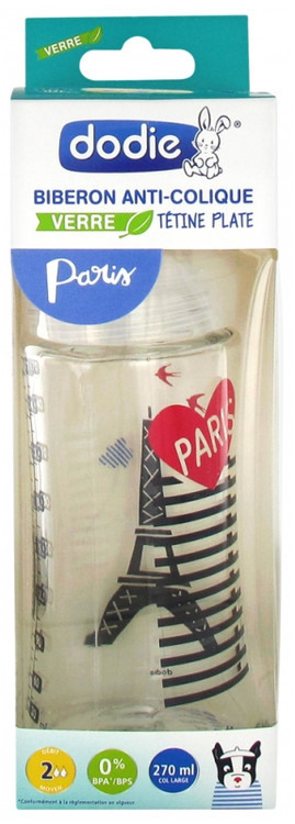 Dodie Glass Baby Bottle Sensation+ 270ml Flow 2 0-6 Months - Model ...