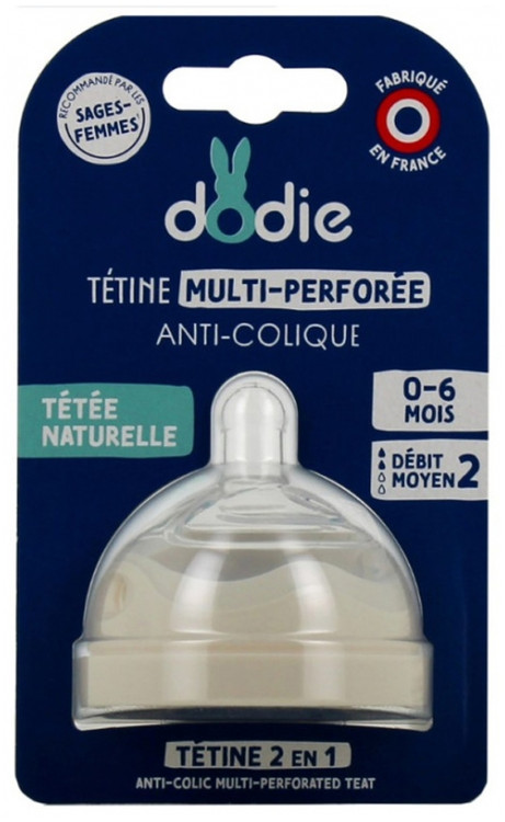 Dodie Multi-Perforated Teat Medium Flow 0-6 Months - Steych
