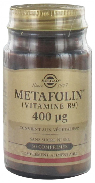 Solgar Metafolin Vitamin B9 400µg 50 Tablets - Steych