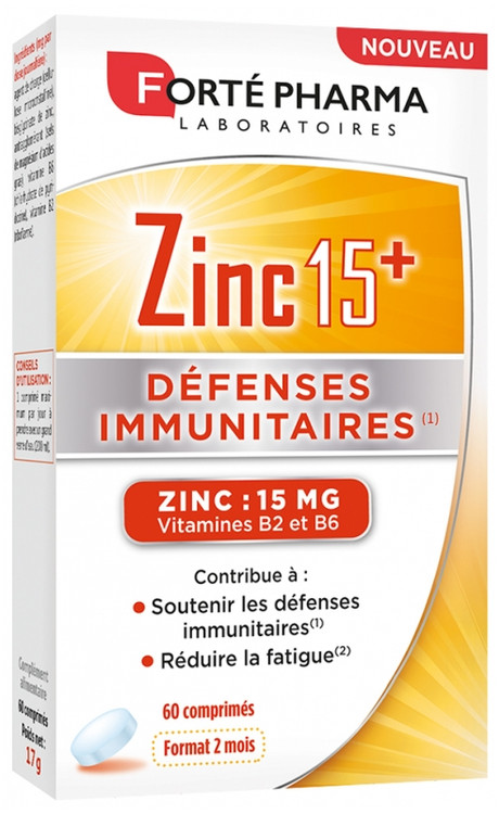 Forté Pharma Zinc 15+ 60 Tablets - Steych