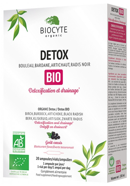 Biocyte Detox Organic 20 Phials - Steych