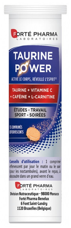 Forté Pharma Taurine Power 15 Effervescent Tablets - Steych