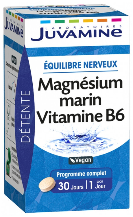Juvamine Marine Magnesium Vitamin B6 30 Tablets - Steych
