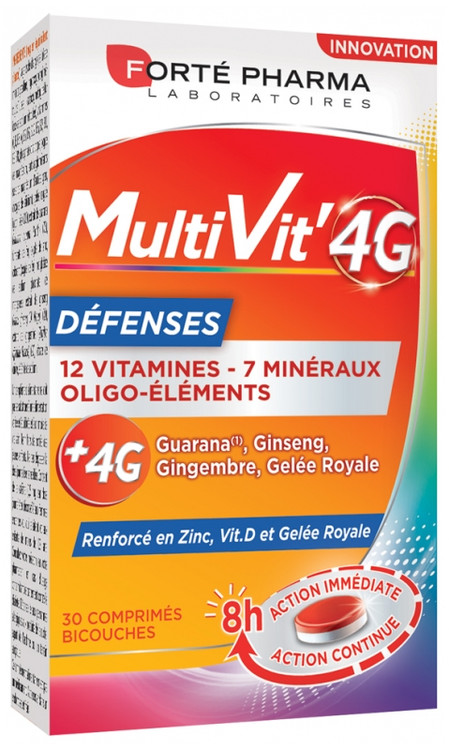 Forté Pharma MultiVit' 4G Defences 30 Bi-Layers Tablets - Steych