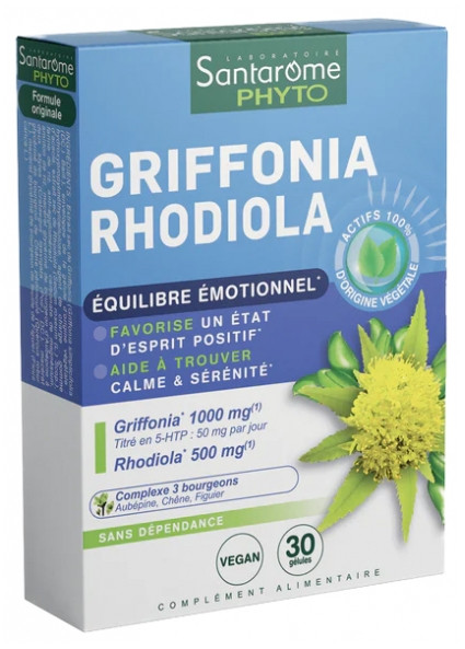 Santarome Griffonia Rhodiola 30 Capsules - Steych