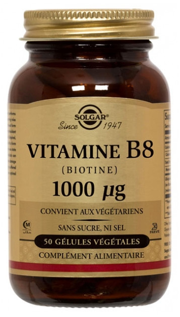 Solgar Vitamin B8 (Biotine) 1000µg 50 Vegetable Capsules - Steych