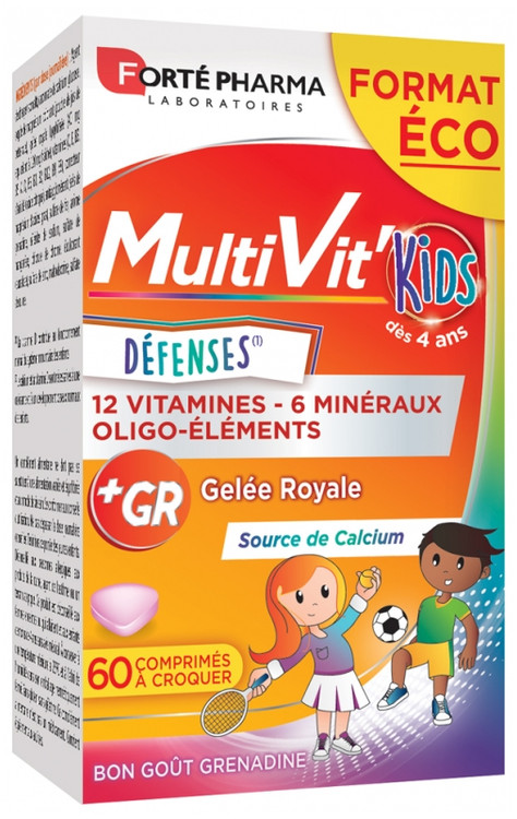 Forté Pharma MultiVit' Kids Defences 60 Chewable Tablets - Steych