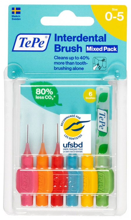 TePe Interdental Brushes Assortment Size 0 to 5 - Steych
