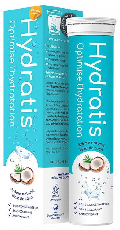 Hydratis Hydration Solution 20 Effervescent Tablets - Flavour: Coconut ...