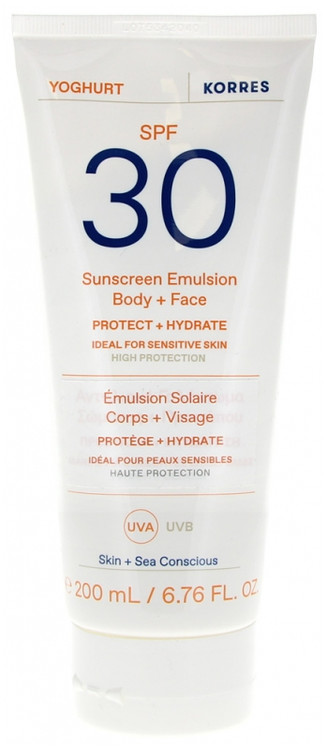 Korres Yoghurt Sunscreen Emulsion Body & Face SPF30 200 ml - Steych