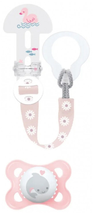 MAM Original Nature Soother 2-6 Months With Pacifier Clip - Colour ...