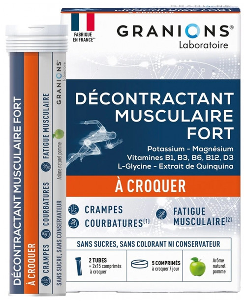 Granions Muscle Relaxer Chewable Strength 30 Tablets - Steych