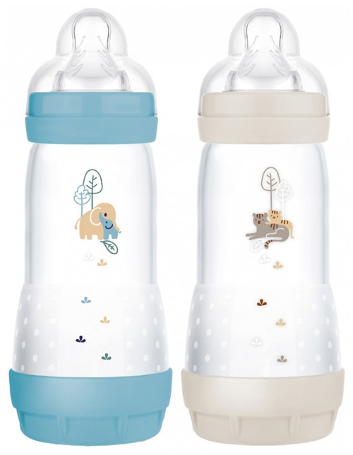 MAM 2 Baby Bottles Easy Start 320 ml 4 Months and + Flow 3 - Colour ...