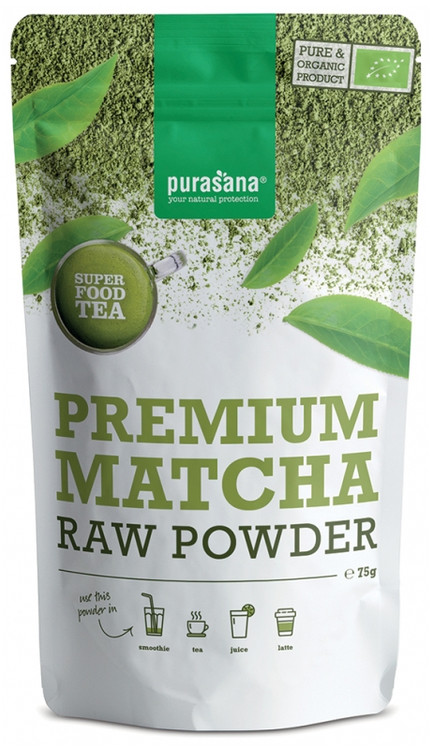 Purasana Super Food Tea Matcha Premium Bio 75 g - Steych
