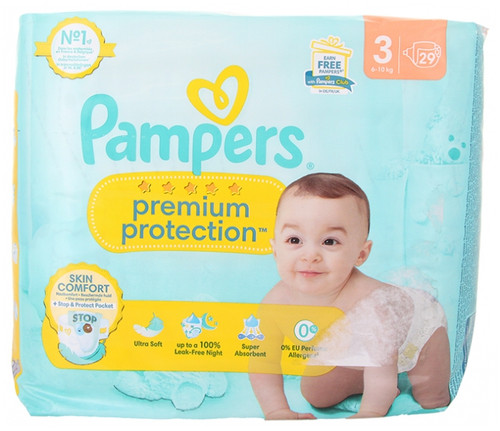 Pampers Premium Protection Skin Comfort 29 Layers Size 3 (6-10 kg) - Steych