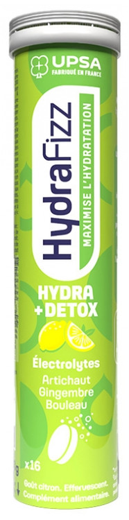 UPSA Hydrafizz Hydra+Détox 16 Effervescent Tablets - Steych