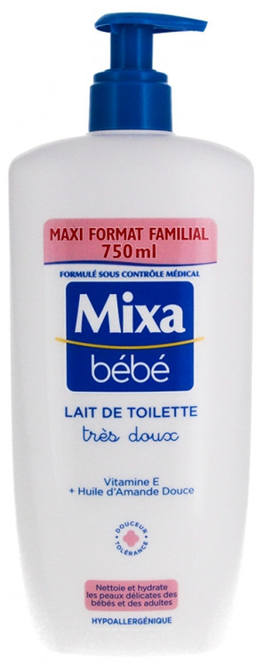 Mixa Bébé Lait de Toilette Très Doux Hypoallergénique 750 ml - Steych