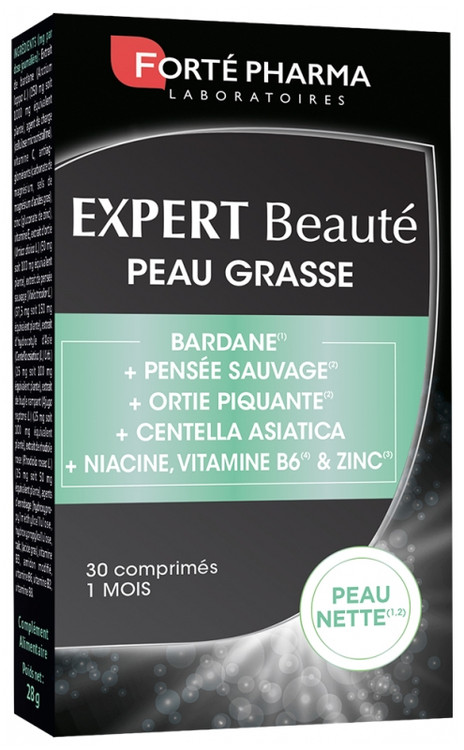 Forté Pharma Expert Beauty Peau Grasse 30 Comprimés - Steych