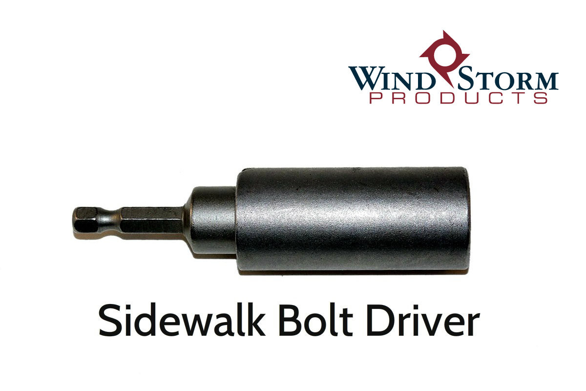 Sidewalk Bolt Driver - Removes Stripped out Sidewalk Bolts - WindStorm ...