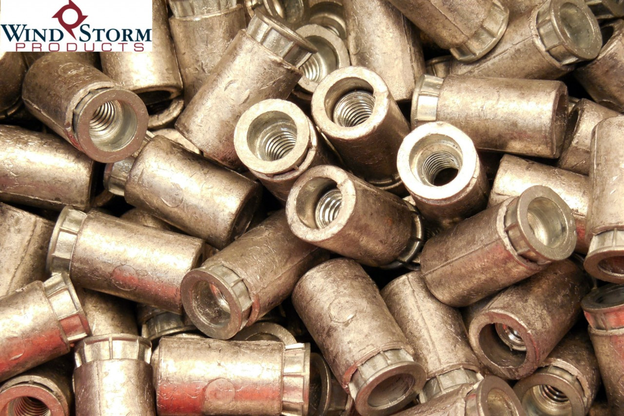 1/4-20 Machine Screw Lead Anchors - 100 Pack