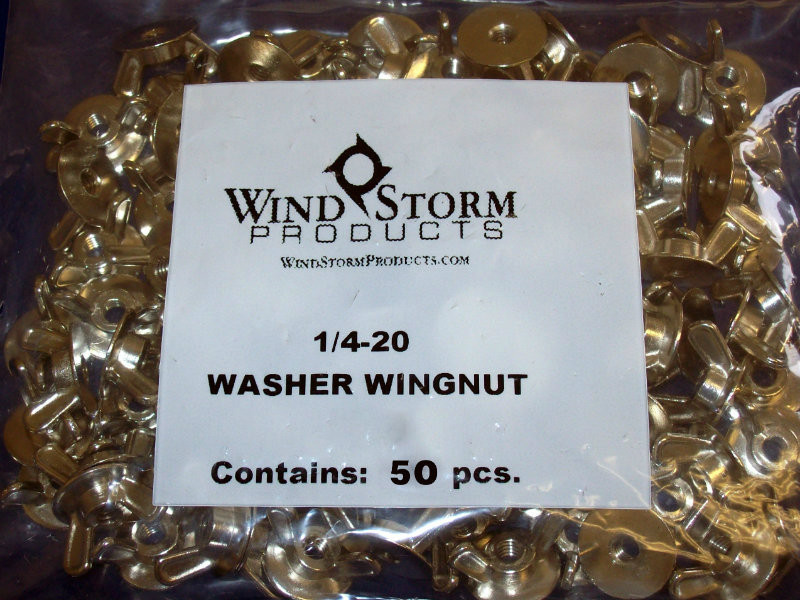 1/4-20 Washered Wingnuts for Track Hardware & Panel Systems—50 Pack ...