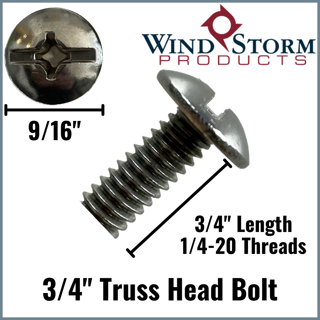 Truss Head Sidewalk Bolts - 3/4"