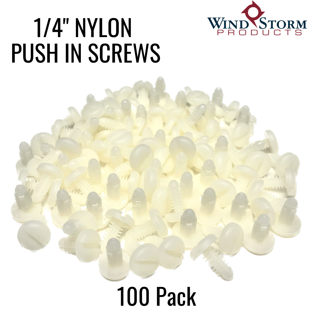 Nylon Push In Screws for Anchors
