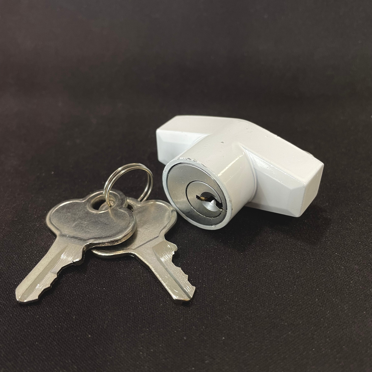 White Accordion Shutter Lock