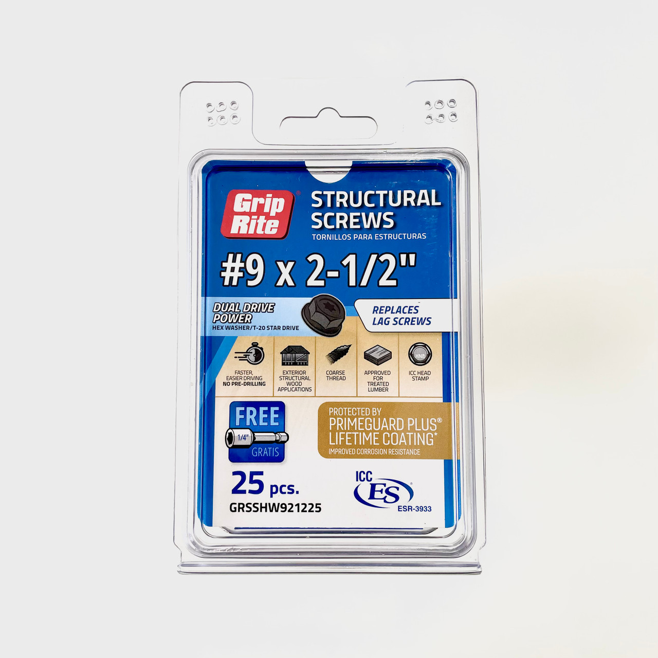 Grip-Rite Structural Screws | #9 x 2.5"