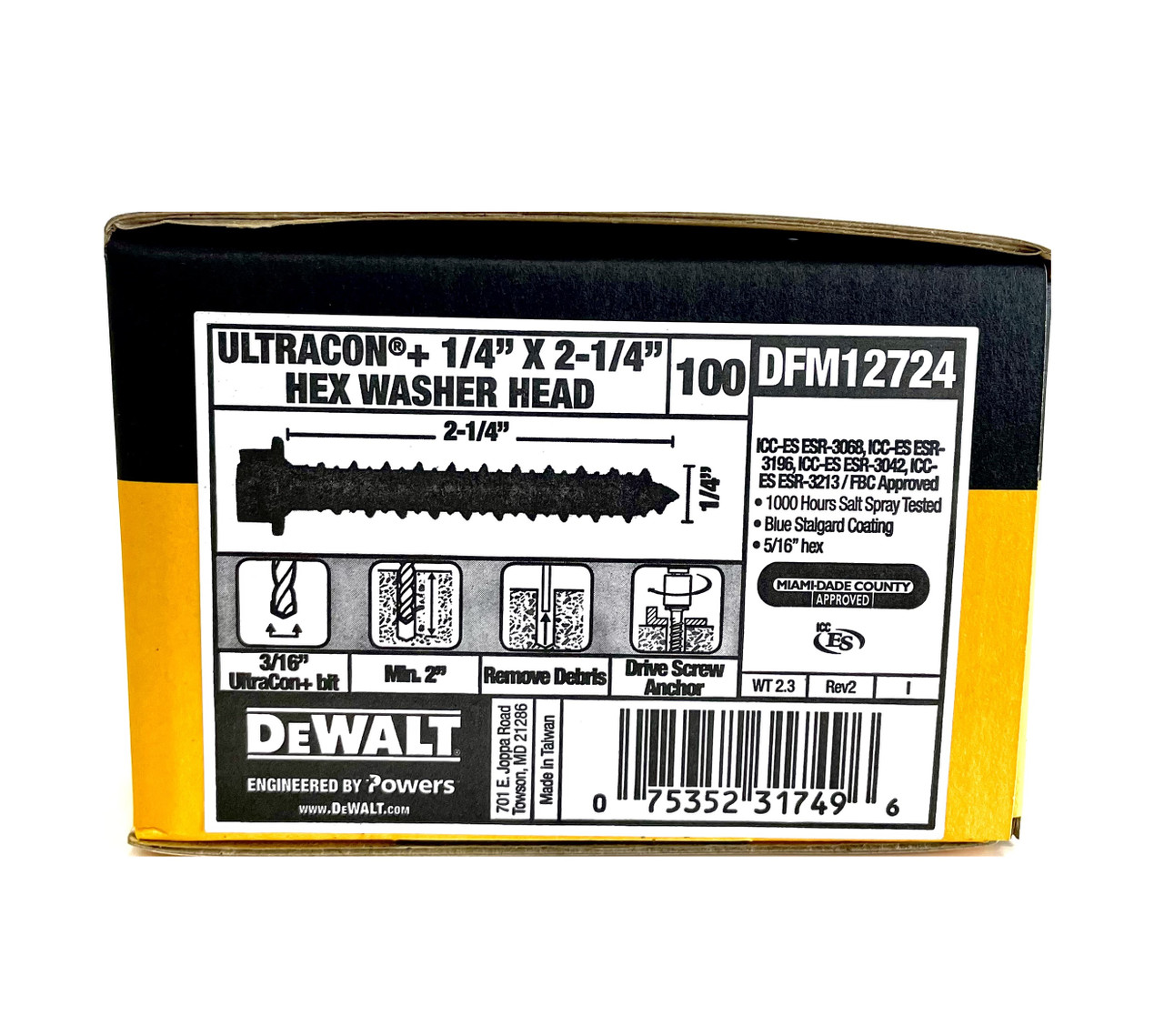 ULTRACON+ | HWH | 1/4 X 2-1/4" | CONCRETE ANCHOR