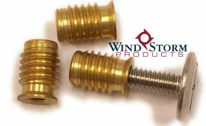 : 1/4-20 Brass Slotted Wood Bushings | Contractor Pack