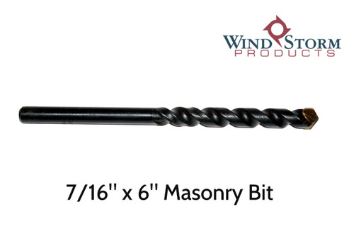 7/16" X 6" Masonry Bit for PanelMate Insert Anchors - WindStorm Products®