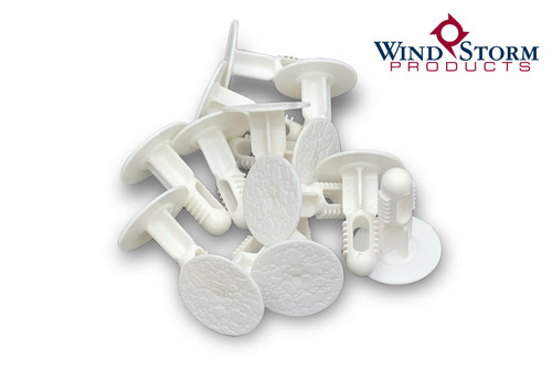 White 1/4" Plastic Flat Plugs
