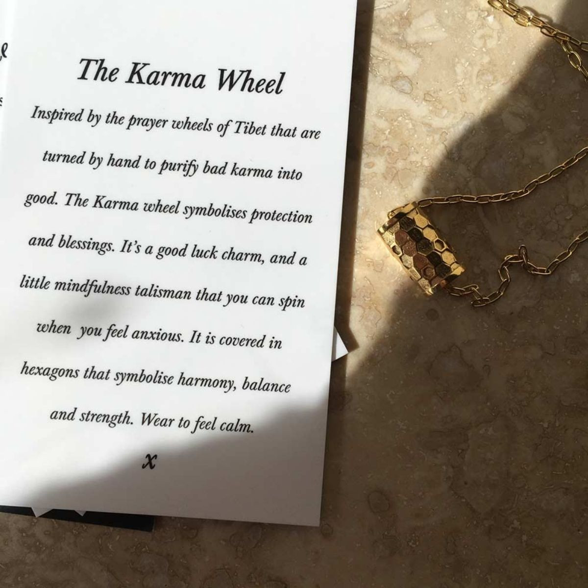 Andrea Mears Silver Karma Wheel Necklace | Kilkenny Design