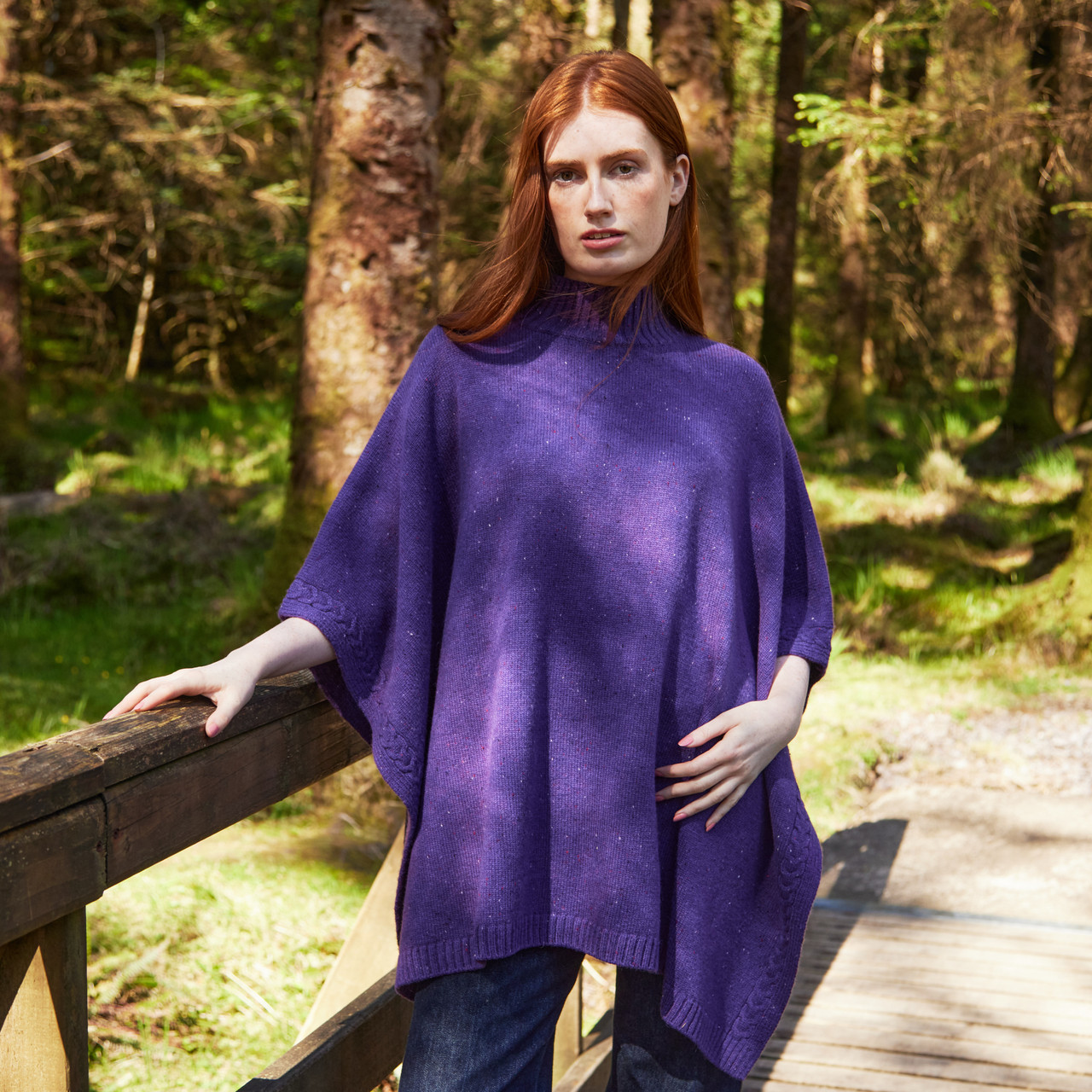 Michelle Cable Cape – Purple | Kilkenny Design